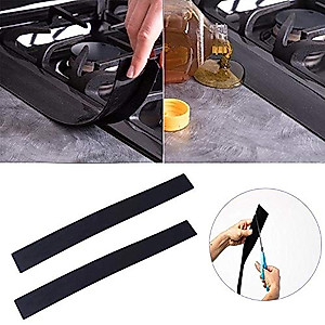 Oven Guards for Sides, 2 Pack Stove And Counter Gap Cover, Waterproof Stove Counter Gap Cover Stove Gap Covers, Silicone Stove Gap Cover Stove Gap Guard Stove Side Gap Guards Range Gap Filler