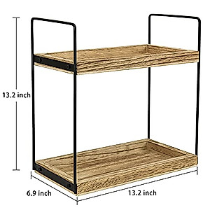 2 Tier Bathroom Counter Organizer, Bathroom Organizer Countertop, Kitchen Spice Rack Kitchen Counter Organizer, Over Toilet Storage Organizer, Coffee Bar Organizer Kitchen Counter Storage Shelf
