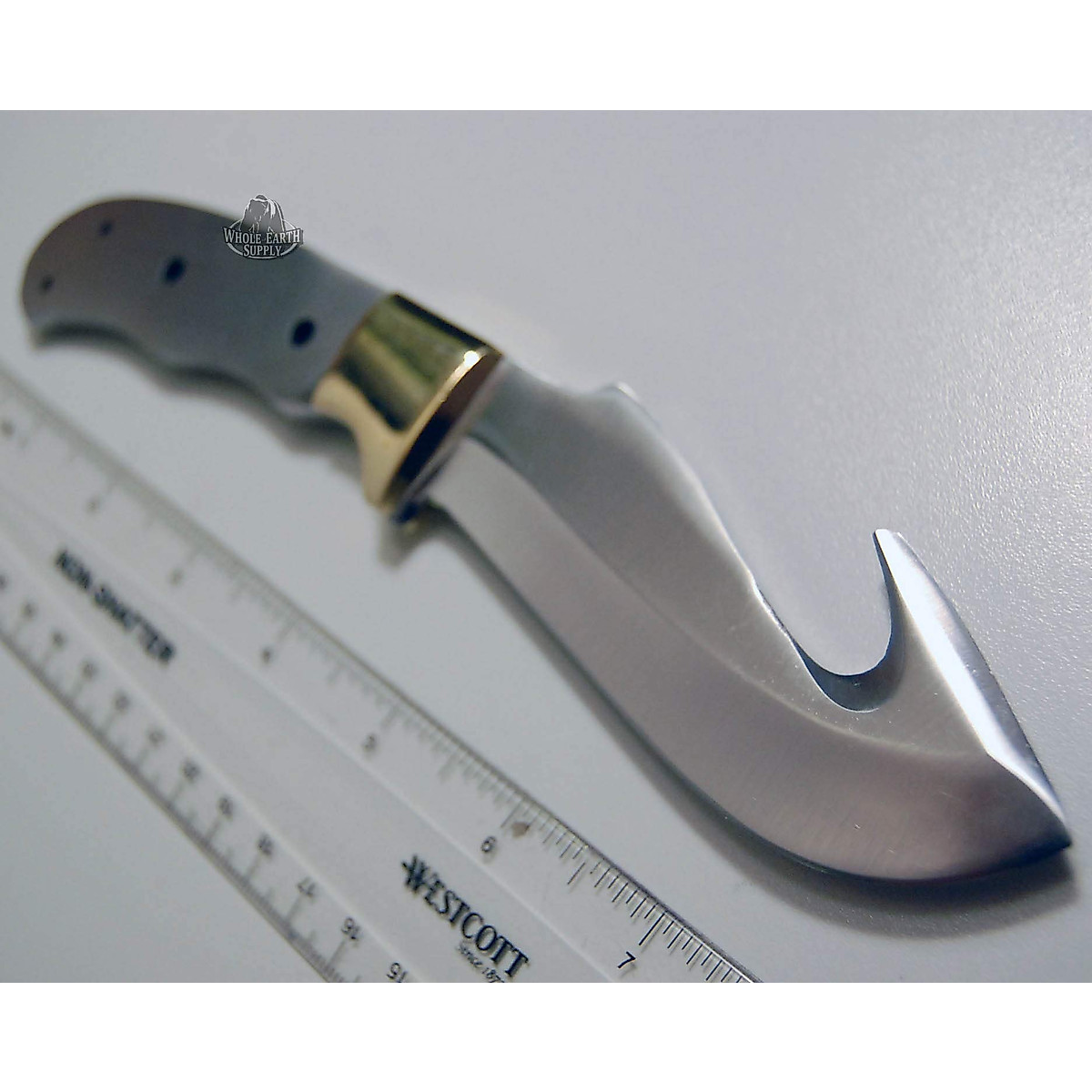 Whole Earth Supply 420 Stainless Steel Knife (420 Stainless Steel, Pair of 4 inch Guthook Blades)