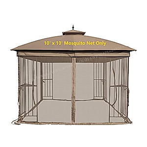 APEX GARDEN 10' x 10' Gazebo Replacement Mosquito Netting (Tan)