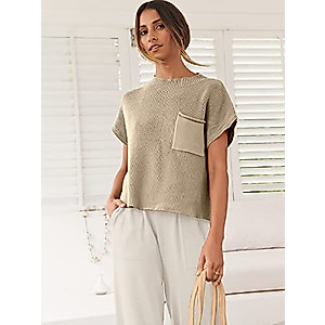ANRABESS Women's Two Piece Outfits Sweater Sets Knit Pullover Tops and Casual Pants Tracksuit Matching Sets Loungewear 2023 Summer Fashion Clothes Sweat Suit 953qiankaqi-L