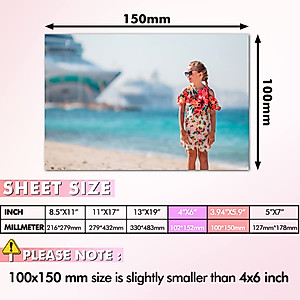 Koala Inkjet Glossy Photo Paper 50 Sheets 10X15cm 48LB Compatible with HP Envy Officejet Pro Photosmart Printers