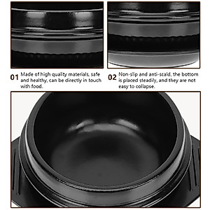 Ramen Bowl Ramen Bowl Korean Ramen Pot Korean Ceramic Cooking Bowl: Korean Cooking Pot with Tray Dolsot Sizzling Hot Pot Home Kitchen Cookware for Bibimbap Soup Bowl Stoneware Clay Soup Pot