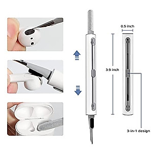 Tresoba Cleaning Pen for Airpods Cleaner Kit Compatible with Airpods Pro 1 2 Wireless Earphones, Airpods Cleaning Tools for Bluetooth Earphones Cleaning Pen (White-2)