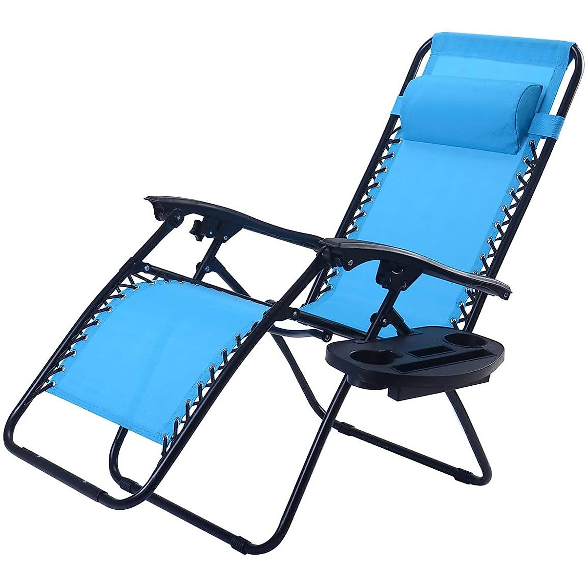 Topment Folding Patio Lawn Beach Recliner Outdoor Zero Gravity Lounge Chair, 1 PC, Blue