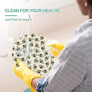 Save The Bees Printed Round Cutting Board Glass Chopping Blocks Mats Food Tray for Home Kitchen Decoration