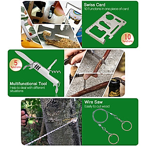 WELL-STRONG 234pcs Waterproof First Aid Kit with Survival Camping Compass, Boat Emergency Kit with Survival Tools for Fishing Kayaking Boating Rafting Red 3L