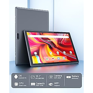 ZZB Android Tablet 10 Inch Tablets, 32GB ROM 1TB Expand，6000mah Battery, Quad-Core Processor 2GB RAM Tableta, 8MP Camera WiFi 10.1'' IPS HD Touch Screen 10 in Android Tablet.