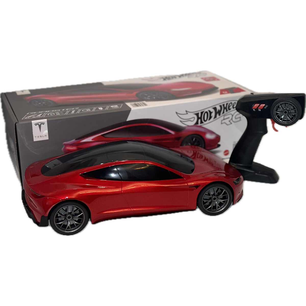 Mattel Hot Wheels red Tesla RC 2.4 GHZ