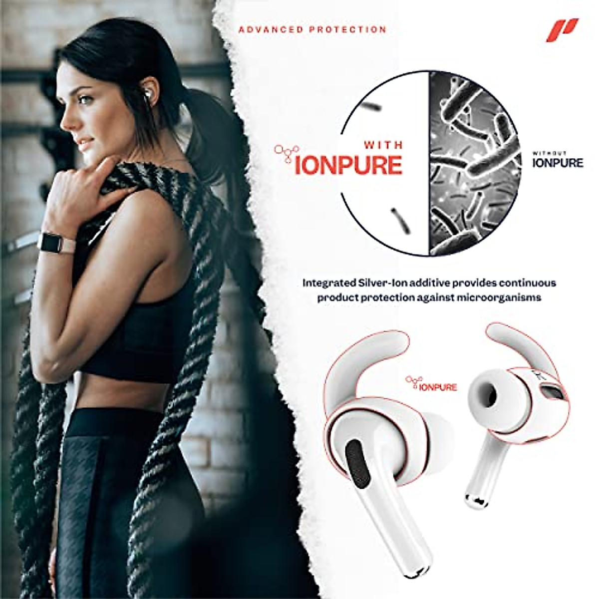 Proof Labs 3 Pairs for AirPods Pro Ear Hooks Covers [Added Storage Pouch] Accessories Compatible with Apple AirPods Pro Generation 1 (White)