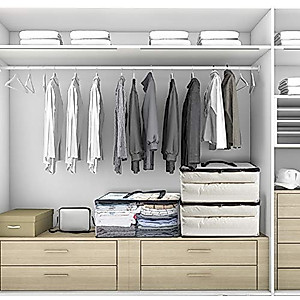 3 Packs Clear Bags for Storage , 20 X 16 X 10 inch, Heavy Duty Vinyl Clothing Storage Bags with Reinforced Handle for Comforter Duvet Blanket Bedding Clothes Toys, PVC Clothes Organizers Storage Bag