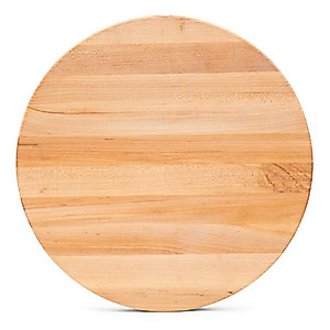 John Boos Block R18 Maple Wood Edge Grain Reversible Round Cutting Board, 18 Inches Round x 1.5 Inches