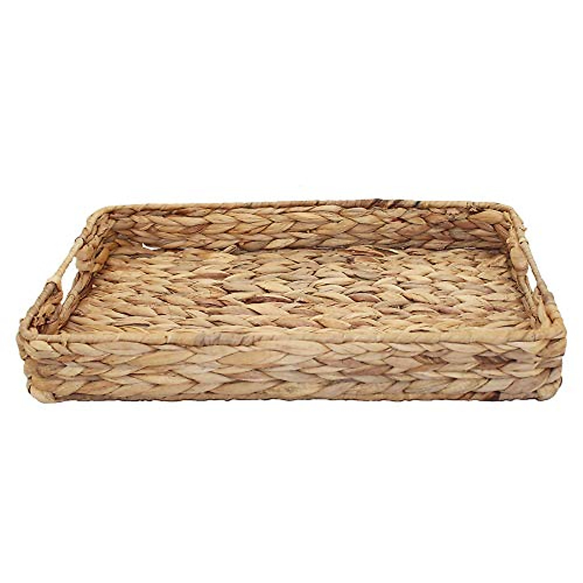 Grass Weaving Tray, Grass Storage Bins for Fruit or Tea,Arts and Crafts. (1) (Tray-A-M)