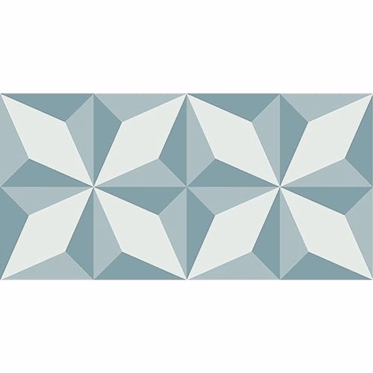 FloorPops FP3563 Topaz Peel & Stick Floor Tiles, Blue (Pack of 2)