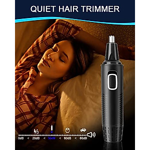 YUZHAII Ear and Nose Hair Trimmer, 8500RPM USB Rechargeable Nose Trimmer for Men and Women,Painless Nose Clippers Eyebrow Facial Hair Trimmer Kit,Dual Edge Blades for Easy Cleaning