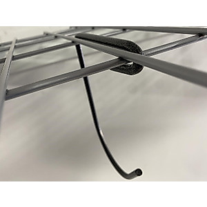 RACK YOUR GARAGE Overhead Rack Hooks for Hanging from Ceiling Rack and Wall Shelving Deck, Heavy Duty Bike Hooks - Gray (Set of 4)