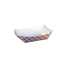 Specialty Quality Packaging 8702 Food Tray, 200, Red Plaid (Pack of 1000)