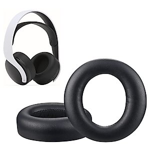 Zotech Replacement Leather Earpads Cushions for Sony Playstation 5 Pulse 3D PS5 Wireless Headphones (Black)