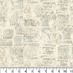 French Love Letters Cotton Fabric, 1-Yard PRECUTS