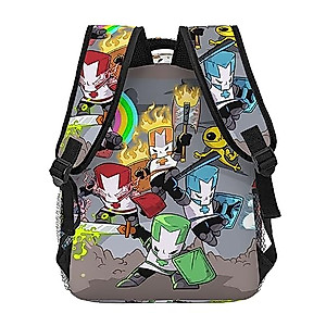DSERC Castle Cartoon Crashers Anime Backpacks Laptop Backpack Unisex Cartoon Double Shoulder Bag for Camping Travel Daypack