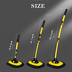 MVEQRRN Upgrade Car Wash Brush Mop with Long Handle,Microfiber Mitt Car Cleaning Supplies Kit Car Wash Kit Tools Accessories