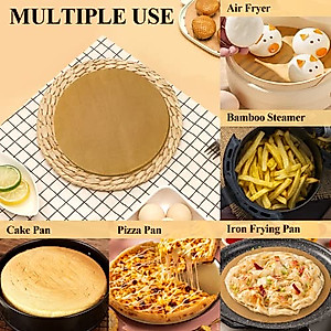 8 Inch Parchment Paper Rounds, 200PCS Unbleached and Non Stick Baking Parchment Rounds, Precut Round Parchment Paper for Baking Sheets Round, Cake Pans, Air Fryer, Springform Pan, Bamboo Steamer