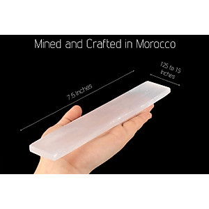 Large Selenite Charging Plate – 7.5 Inches Selenite Crystal Plate– Ideal for Cleansing and Recharging Crystals and Healing Stones, Reiki, Meditation – Protection Crystals – Spiritual Gifts & Decor