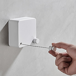 Celsitudo Retractable Clothesline Indoor Outdoor Clothes Line | Heavy Duty Clothes Drying Laundry Line | Wall Mounted Drying Rack Clothing Line (Black)