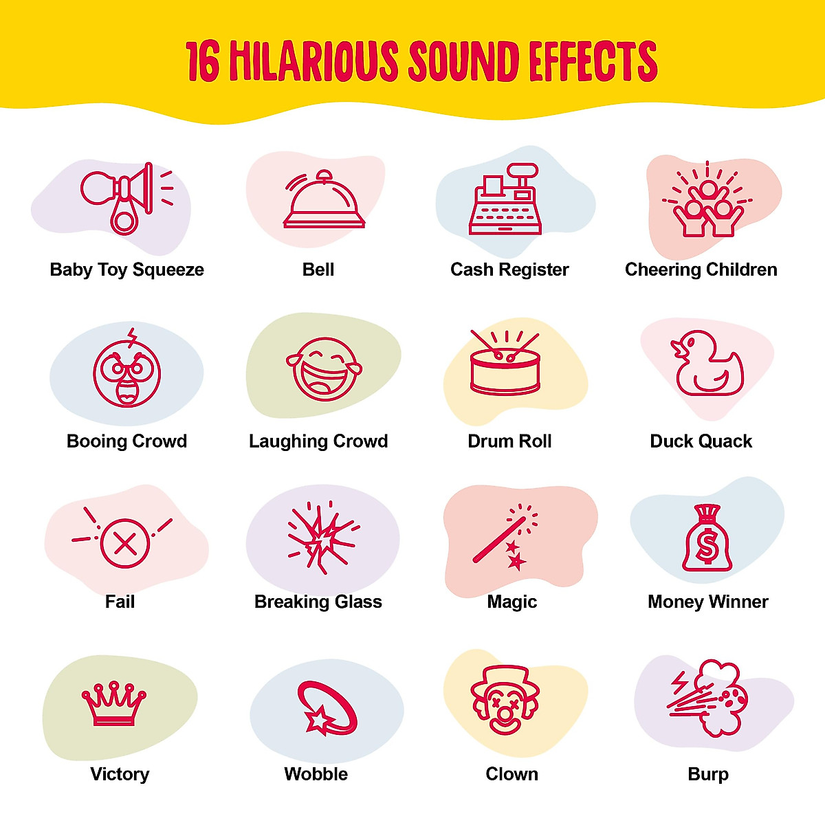 Sound Effects Machine - 16 Hilarious Sounds - Easter Basket Stuffers - Boys Noise Maker Prank Gifts for Kids- 6 7 8 9 10 Year Old Boy Gifts - Fun Boys Toys for Ages 8-13 - Cool Gadgets for Teens Gift