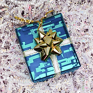 Uptotop 5oz Crinkle Cut Paper Shred Filler for Gift Wrapping Basket Filling, Birthday, Christmas, Thanksgiving, Wedding, Mother's Day (Diamond White)