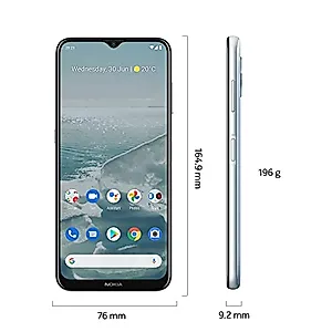 Nokia G20 | Android 11 | Unlocked Smartphone | 3-Day Battery | 4/128GB | 6.52-Inch Screen | 48MP Quad Camera | Glacier