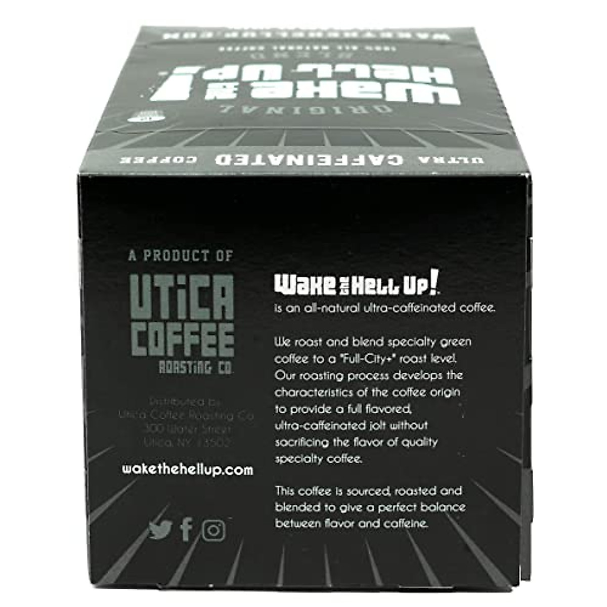 Wake The Hell Up! Dark Roast Single Serve Coffee Pods | Ultra-Caffeinated Coffee For K-Cup Compatible Brewers | 12 Count, 2.0 Compatible