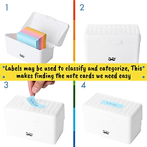 Mr. Pen- Index Card Holder, 2 Pack, 3x5 Index Card Box, Note Card Holder, Flash Card Box, Index Card Holder Box, Note Card Box, Flash Card Holder, Notecard Box, Notecard Holder, Flash Card Organizer