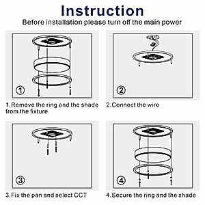 Arcfox 18W LED Flush Mount Ceiling Light Fixture 12 inch 860lm 5CCT Selectable 3000K/3500K/4000K/5000K/6000K Modern Ceiling Lamp Dimmable for Dining Room Hallway Bedroom Living Room