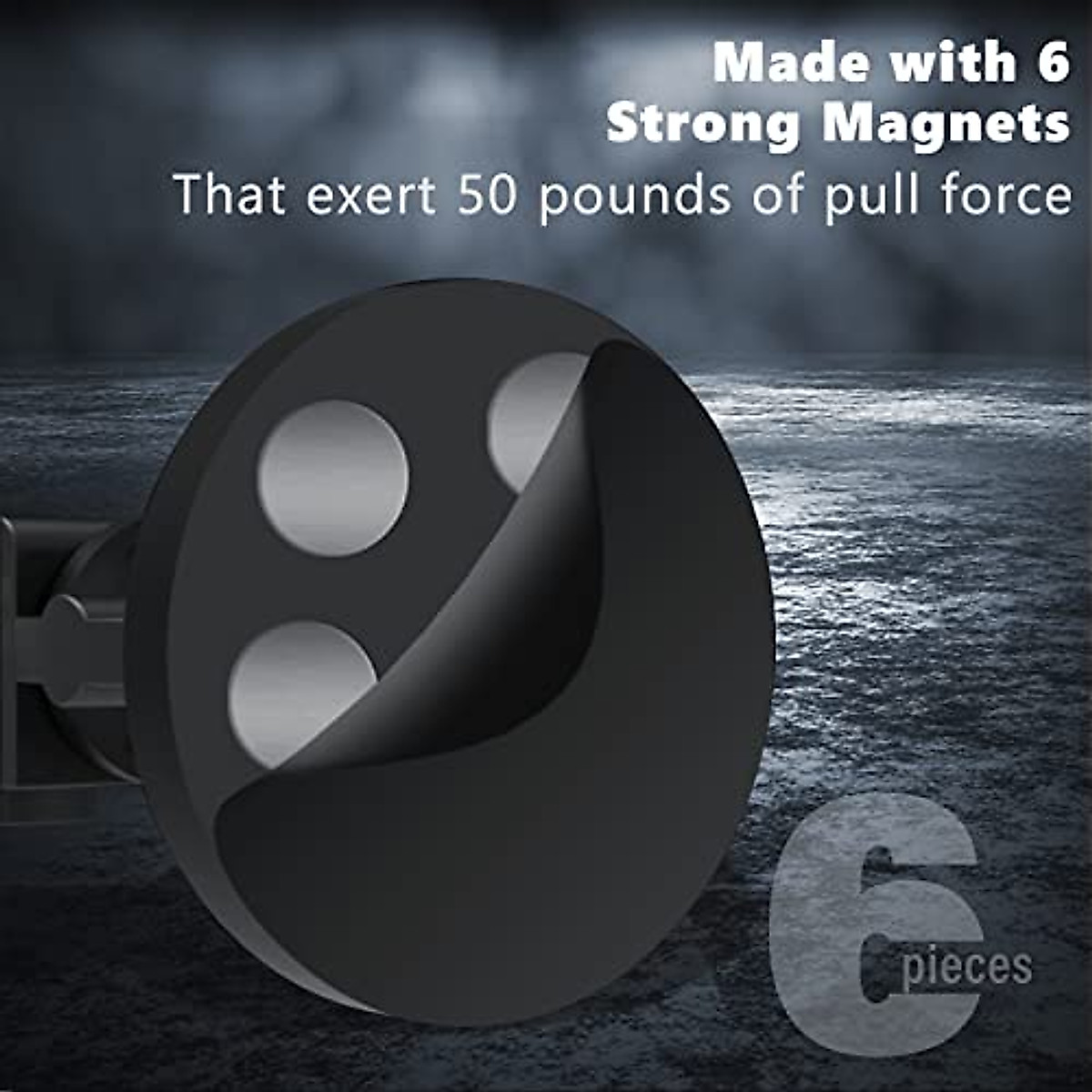 Vinkqiado Magnetic Base Phone Mount Holder, Heavy Duty Magnet Cell Phone Clamp, Attracts to Ferrous Metal Surface, Designed for Gym, Motorcycles Tank, Tractor, Toolbox, Mechanics, Truck, Forklift