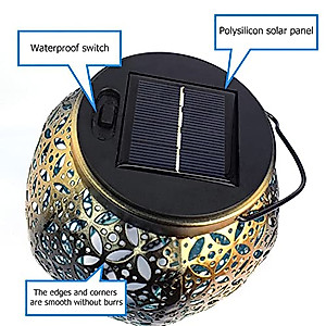 LED Solar Light Hollow Wrought Iron Air Balloon Lawn Stakes Lamp Waterproof Outdoor Landscape Garden Lamp Yard Art for Home Courtyard Decoration