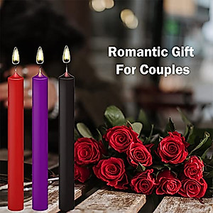WEIHAI Low Temperature Candles Low Heat Candles Romantic Wax Play Candles for Lovers Couples Wedding