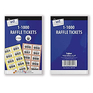 Just Stationery 1-1000 Cloakroom Ticket