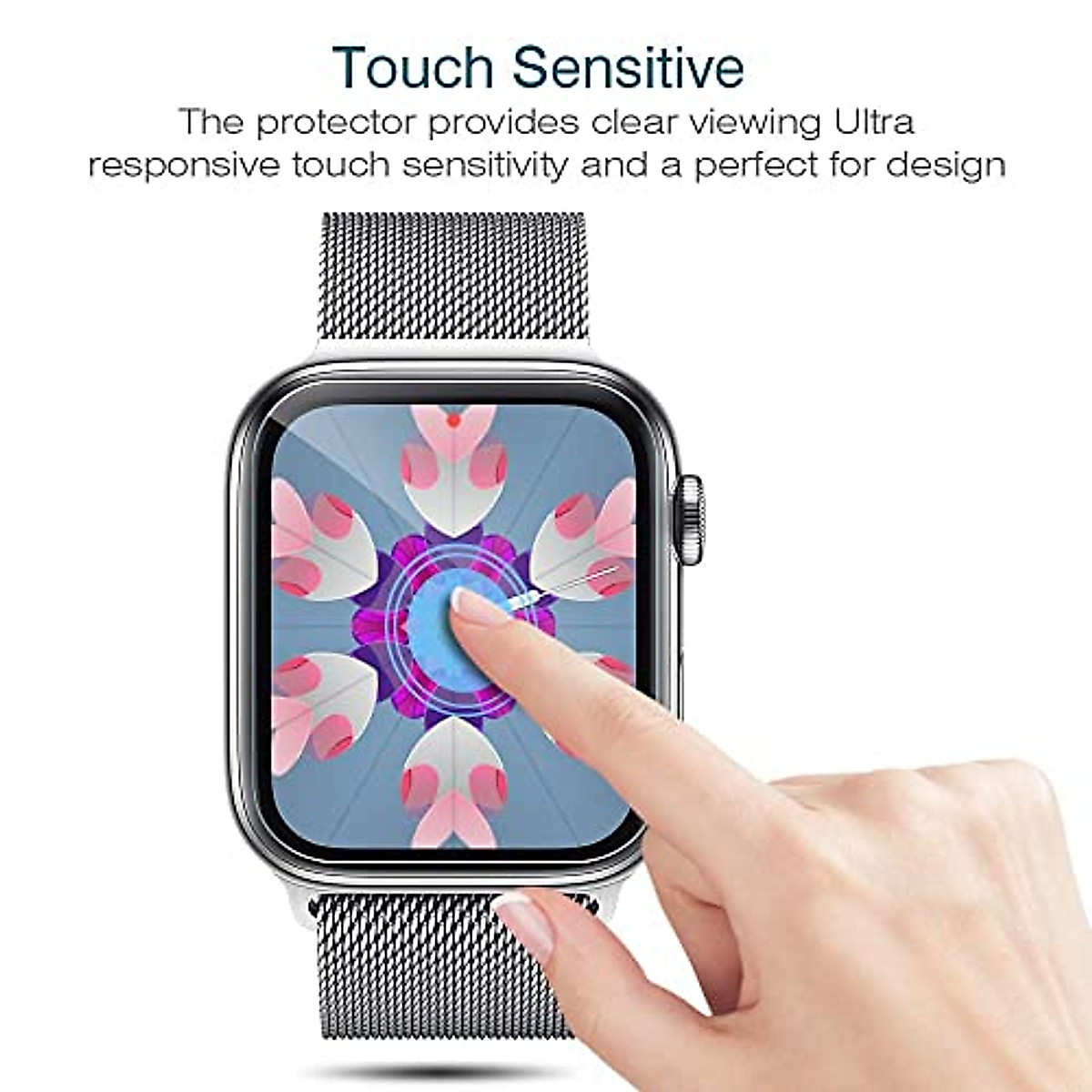 LK [6 Pack] Screen Protector for Apple Watch 40mm SE/Series 4/5/6 and Apple Watch 38mm Series 3/2/1- Bubble-Free Scratch-resistant iWatch 38mm/40mm Flexible TPU Clear Film (UF-001)