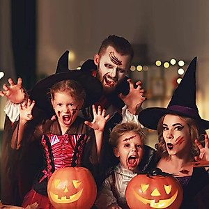 140 PCS Halloween Zombie Makeup, Halloween Fake Scars Horror Fake Bloody Wound Temporary Zombie Tattoos for Women Men Kids Halloween Party Cosplay