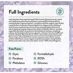 J.R. Watkins Natural Moisturizing Hand Cream, Hydrating Hand Moisturizer with Shea Butter, Cocoa Butter, and Avocado Oil, USA Made and Cruelty Free, 3.3oz, Lavender, Single