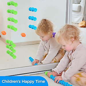 Hadeam Darts Game Set : 22Pcs Suction Sucker Toys Cup Decompression Soft Silicone Indoor Outdoor Competitive Games for Adults and Kids(for Big Size), blue and green (WJ-1)