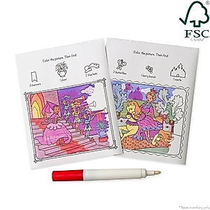 Melissa & Doug On the Go ColorBlast! Activity Book - Princess (24 Pages) - FSC Certified