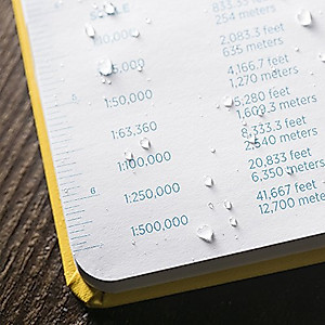 Rite In The Rain Weatherproof Hard Cover Notebook, 8 3/4" x 11 1/4", Yellow Cover, Universal Pattern (No. 370F-MX)