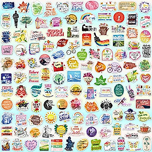 400Pcs Inspirational Words Stickers, Motivational Waterproof Vinyl Stickers for Kids Teens Adults Teachers, Positive Quote Stickers for Water Bottles Laptops Phone Journaling Scrapbooking