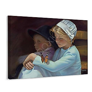American Artist Nancy Noel's Work Butterfly Art Poster Canvas Poster Wall Art Decor Print Picture Paintings for Living Room Bedroom Decoration Frame-style 20x16inch(50x40cm)