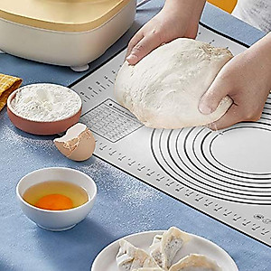 KUFUNG Silicone Baking Mats Non-Slip Pastry Mat Countertop Protector Fondant Mat for Rolling Dough Pie Crust Pizza and Cookies (24 x 16 Inch, Black)