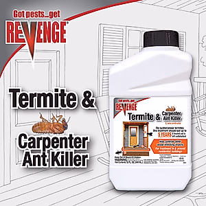 Revenge Termite & Carpenter Ant Killer, 32 oz Concentrate, Long Lasting 5 Year Protection, Outdoor Perimeter Treatment