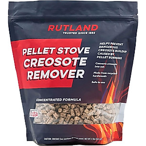 RUTLAND PRODUCTS Pellet Stove Creosote Remover, Chimney & Flue Cleaning Wood Pellets, 4 Pound Bag
