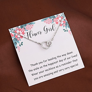 TGBJE Flower Girl Gifts Flower Girl Necklace Bridesmaid Proposal Gifts Wedding Gifts Brdial Party Gift Flower Girl Proposal Gift (flower girl ne)